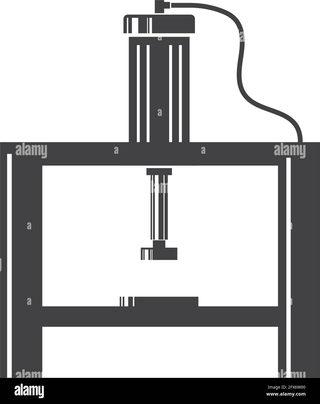 Hydraulic press machine Stock Vector Images - Alamy
