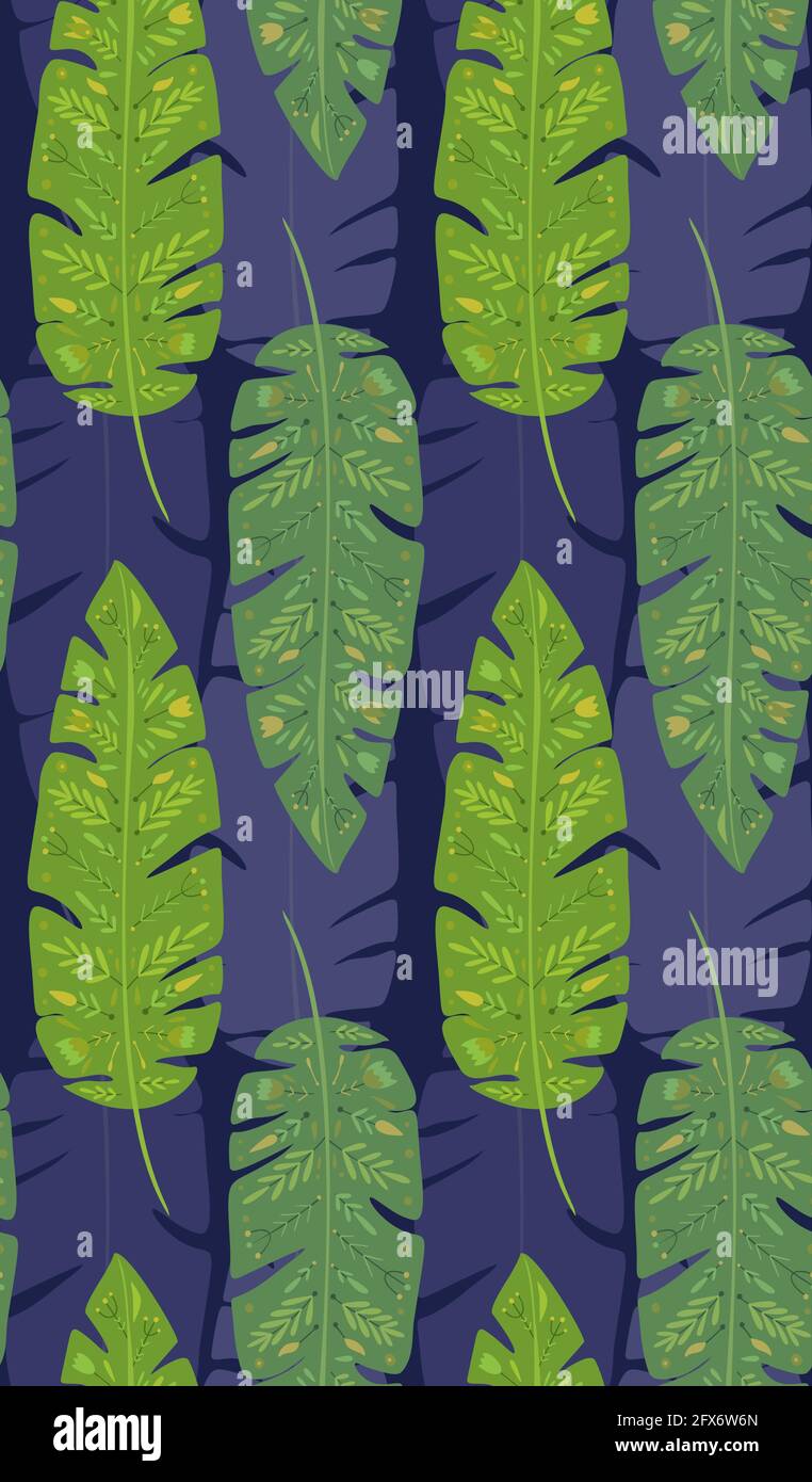 Vertical palm leaf texture Stock Vector Images - Alamy