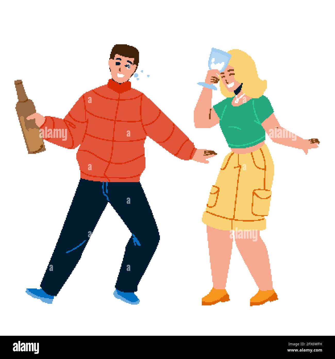 Couple problem alcohol Stock Vector Images - Alamy