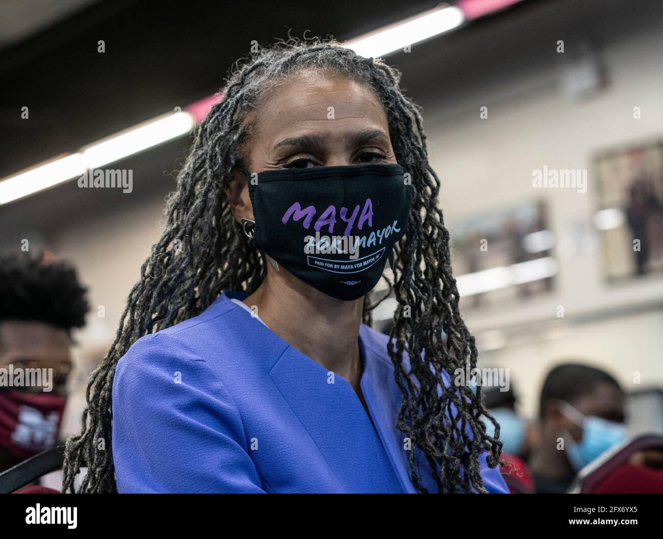 New York, NY - May 25, 2021: Maya Wiley attends Reverend Al Sharpton ...