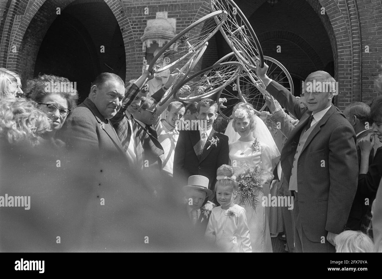 Marriage of Rini Wagtmans and miss Ria de Bruyn in St. Willibrord ...