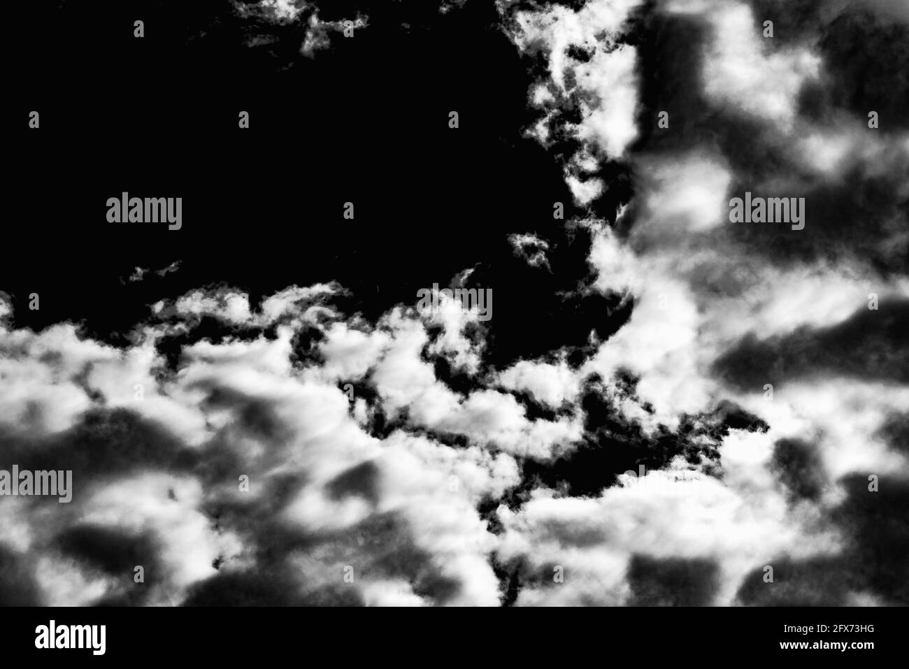 Dramatic white clouds black dark sky background outdoors shot.Beautiful ...