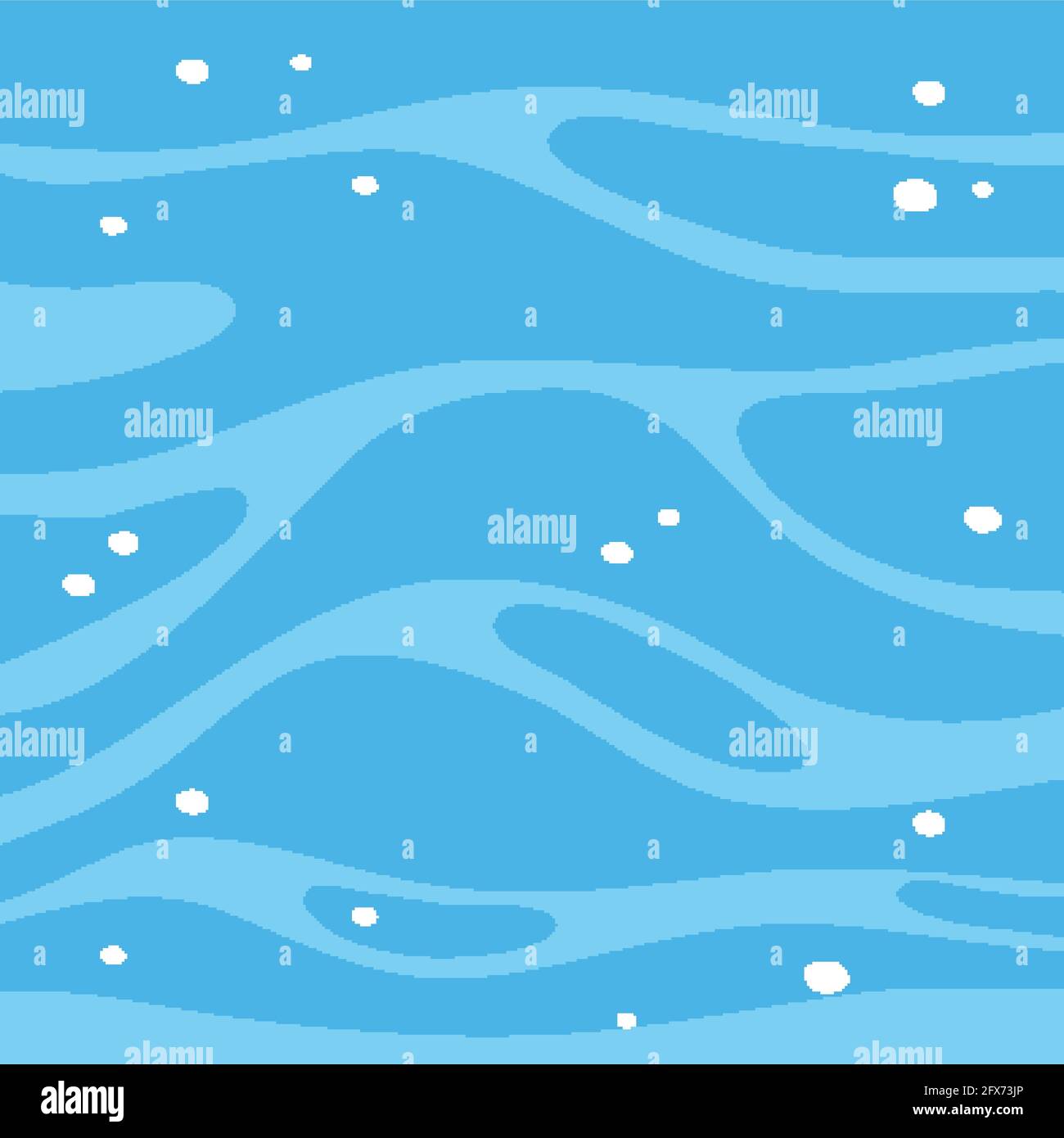 Blue water surface template in cartoon style illustration Stock Vector ...