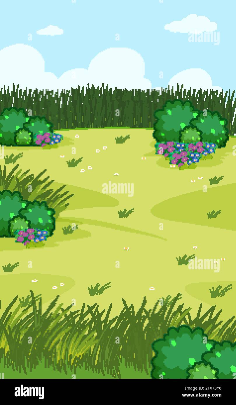 Blank scene with nature landscape illustration Stock Vector Image & Art ...