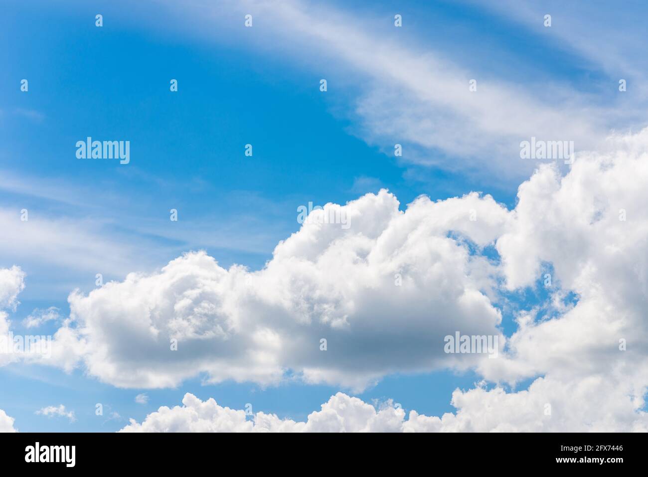 beautiful sparse clouds in the blue sky.Cloudscape. Blue sky and white ...