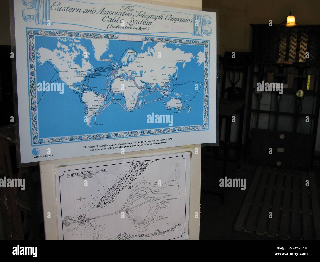 Porthcurno Museum of Global Communications in the former telegraph ...