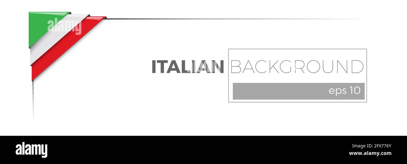 Italian banner background. Letterhead sheet with flag on paper. Vector ...