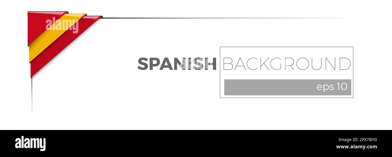 Spanish banner background. Letterhead sheet with flag on paper. Vector ...