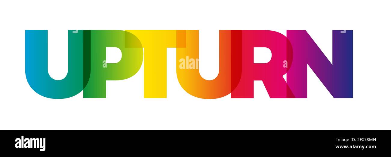 The word Upturn. Vector banner with the text colored rainbow Stock ...