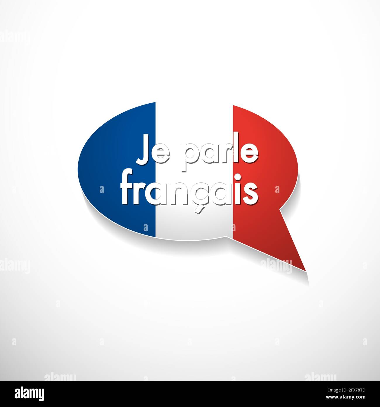Je parle francais Stock Vector Images - Alamy
