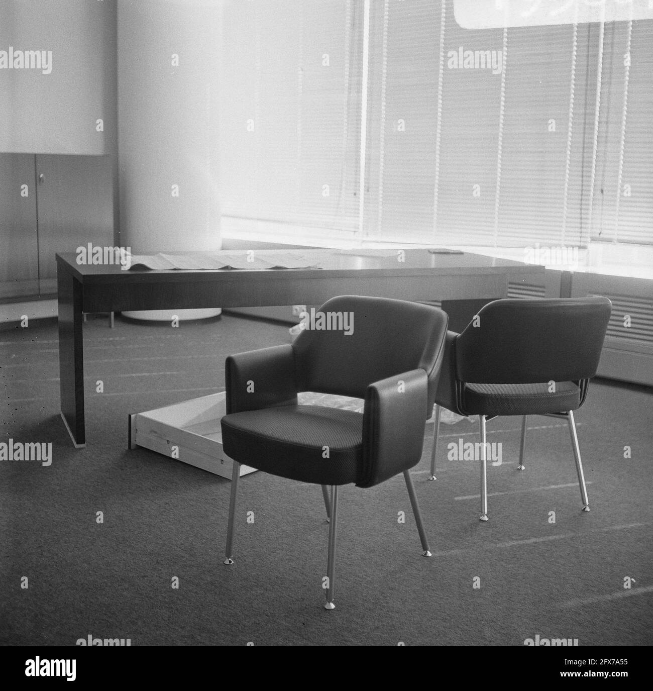 Impression of the modern office interior, September 7, 1966, Interiors ...