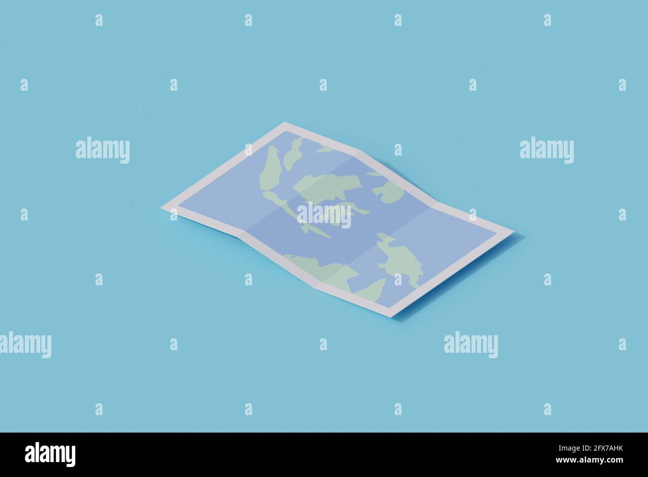maps single isolated object. 3d render illustration isometric Stock ...