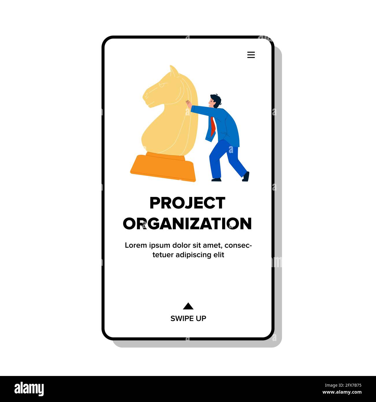Project Organization And Management Work Vector Stock Vector Image ...