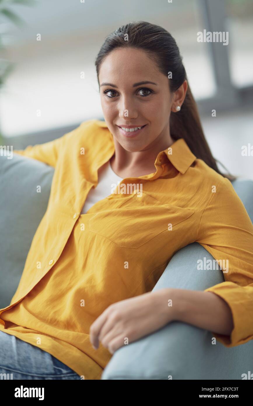 Happy serene hi-res stock photography and images - Alamy