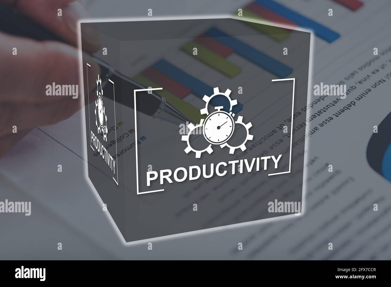 Productivity concept illustrated by a picture on background Stock Photo ...