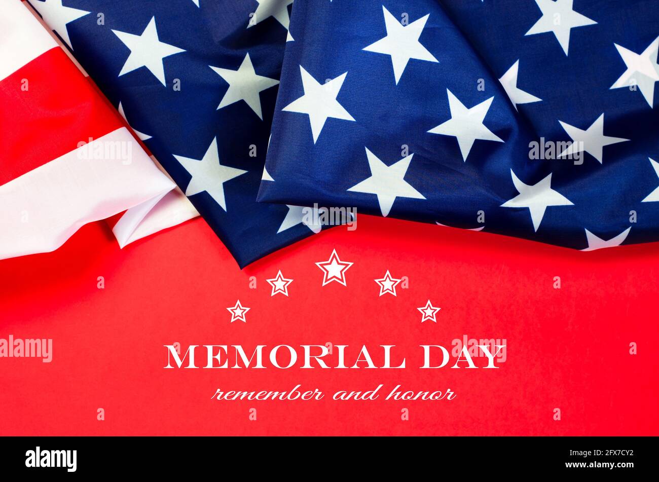 American flag on a red background with the text MEMORIAL DAY Stock ...