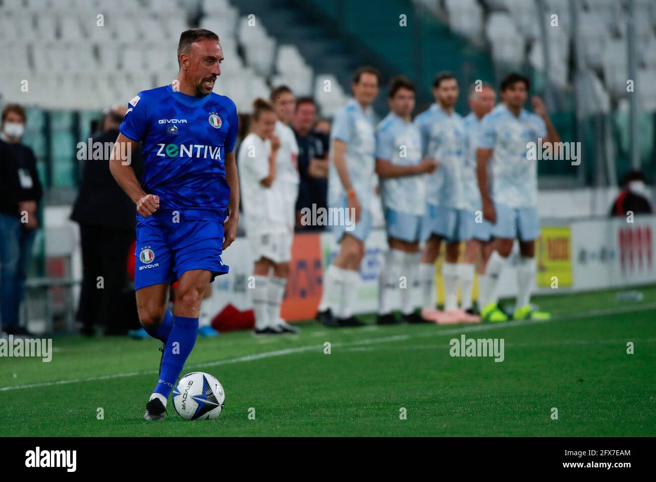 French soccer Frank Ribery, plays a charity football match at Allianz ...