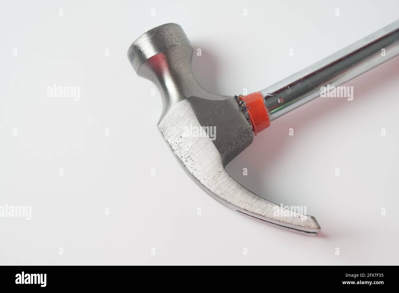 Hammer on white background. Close up image of standard claw hammer ...
