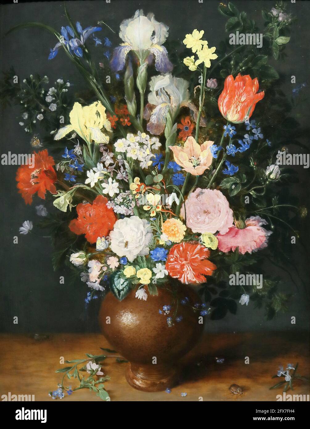 Bouquet in a Clay Vase by Flemish Baroque painter Jan Breughel the ...