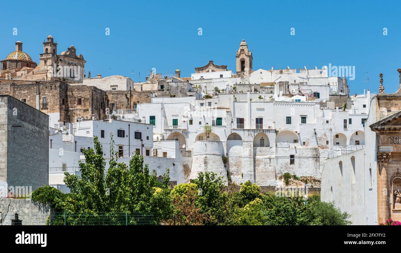 Glimpses of ancient Puglia. The white city. Ostuni Stock Photo - Alamy