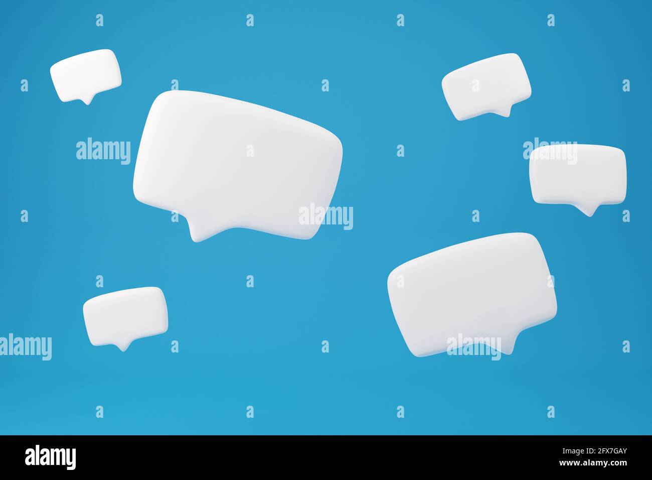 White Text Box Conversation Speech Pop Up , 3d illustration Stock Photo ...