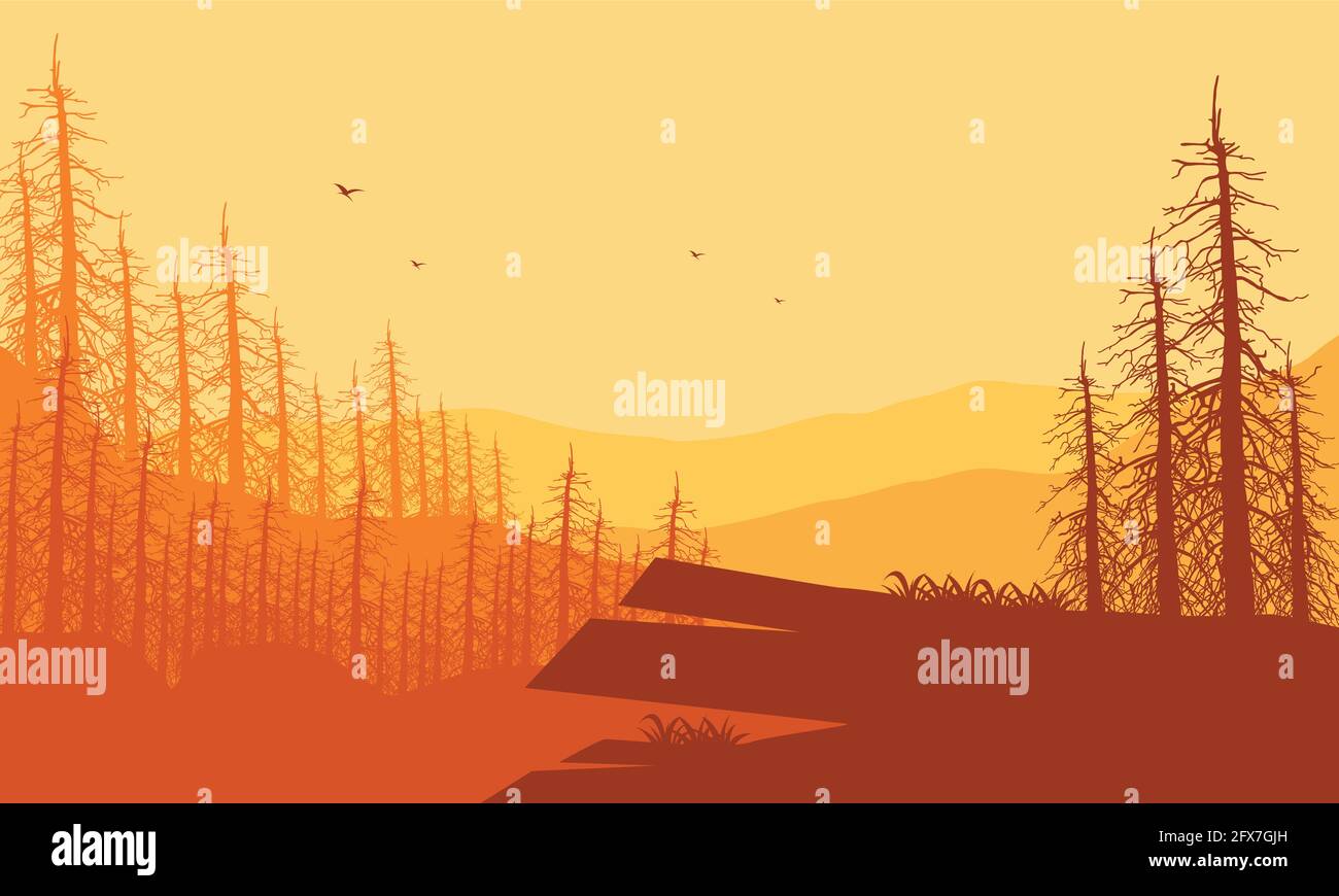 Panorama of beautiful afternoon sky with stunning natural scenery in ...