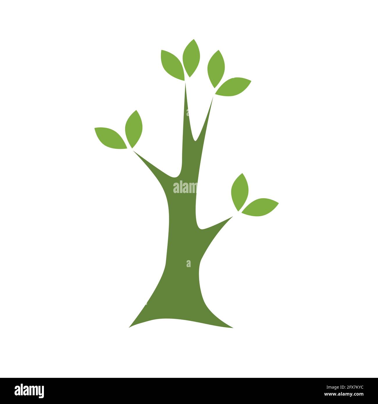 Green plant logo vector isolated on white background Stock Vector Image ...