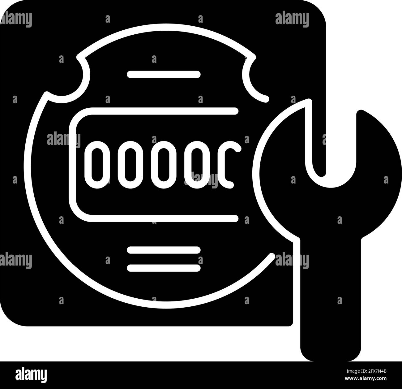 Electrical meter repair black glyph icon Stock Vector Image & Art - Alamy