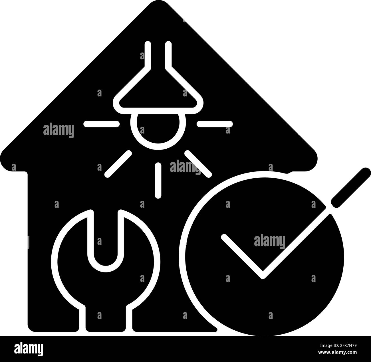 Electrical safety inspection black glyph icon Stock Vector Image & Art ...