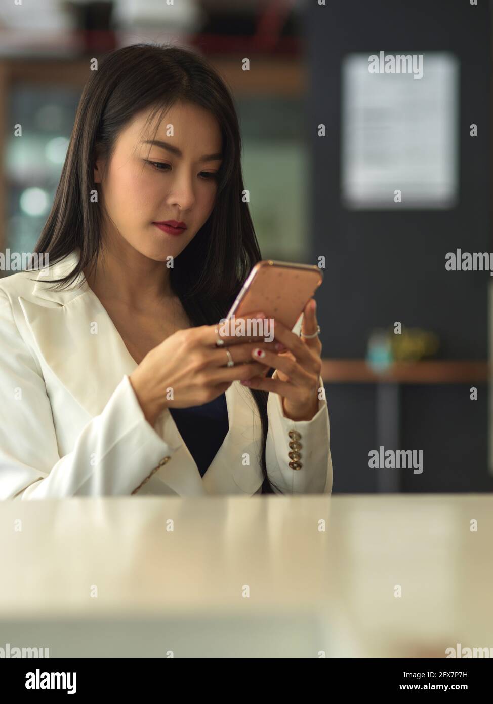 Cropped shot female texting hi-res stock photography and images - Alamy