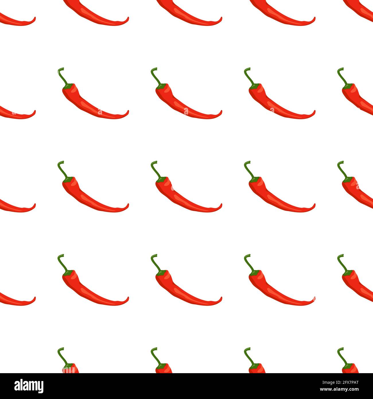 Seamless pattern with chilli peppers. Vibrant print with red hot ...