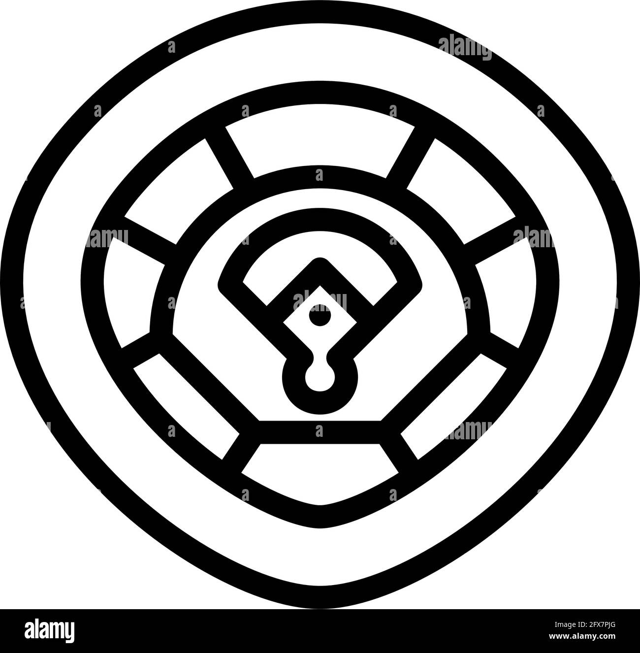 Baseball Stadium Icon. Editable Bold Outline Design. Vector ...