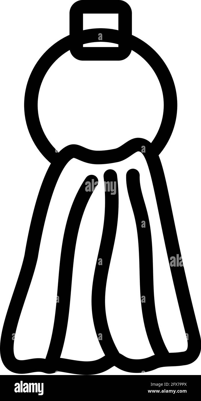 Hand Towel Icon. Editable Bold Outline Design. Vector Illustration ...