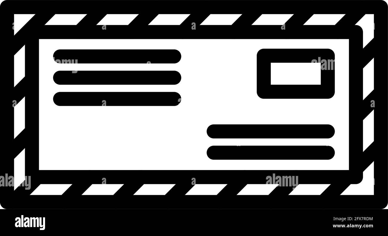 Icon Of Letter. Editable Bold Outline Design. Vector Illustration Stock ...
