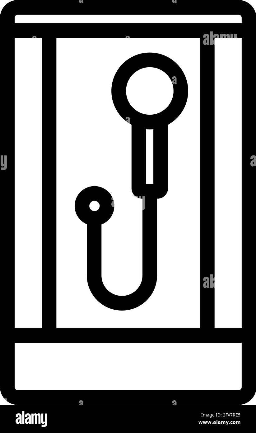 Shower Icon. Editable Bold Outline Design. Vector Illustration Stock ...