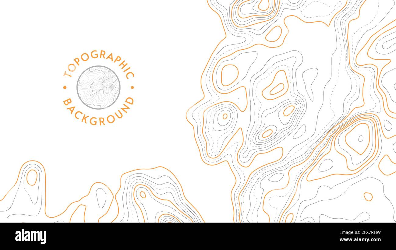 Vector topographic pattern texture. Grey contours geographic mountain ...