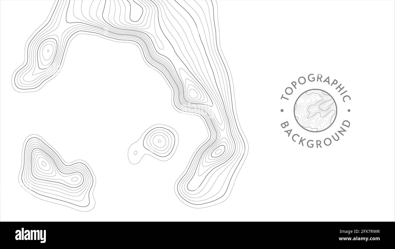 Vector topographic pattern texture. Grey contours geographic mountain ...