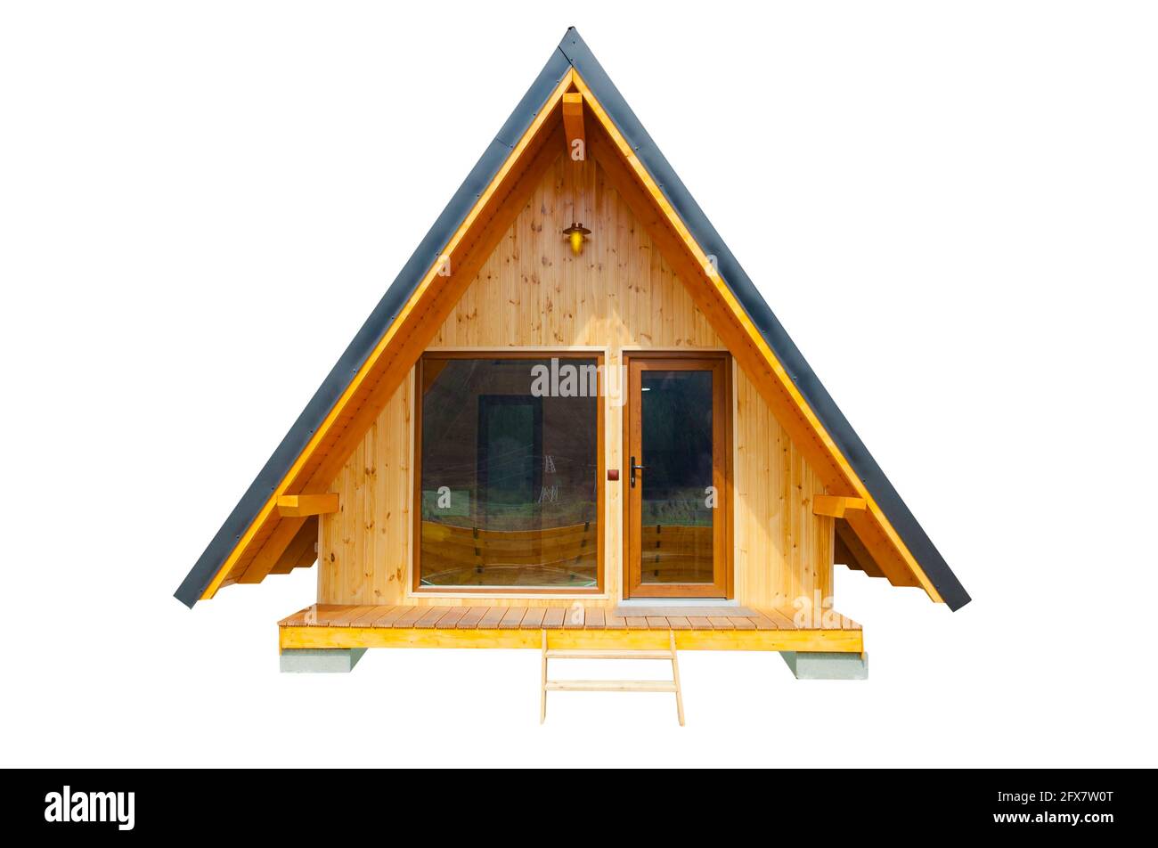 small house for vacation isolated on white background Stock Photo - Alamy