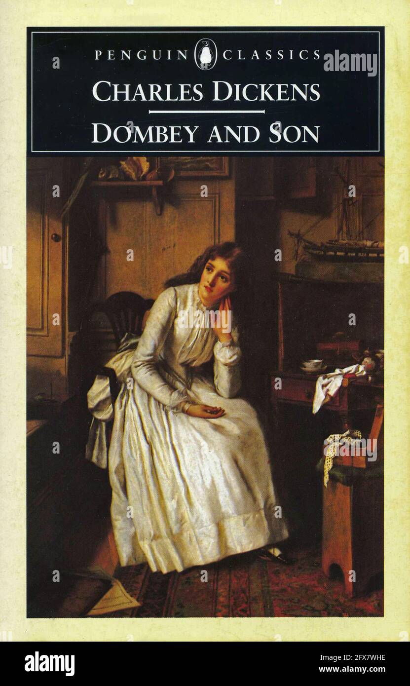 Book cover "Dombey and Son" by Charles Dickens Stock Photo - Alamy