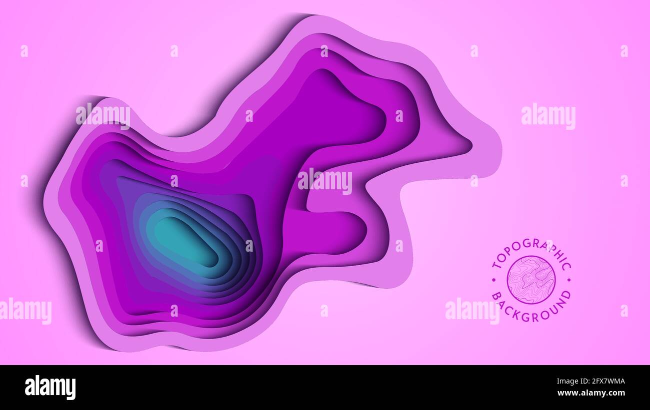 Purple Paper Map