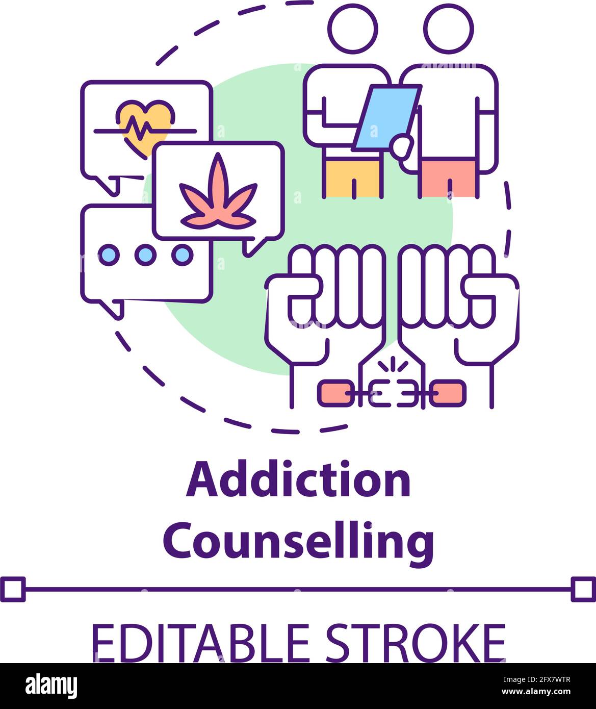 Addiction counselling concept icon Stock Vector Image & Art - Alamy