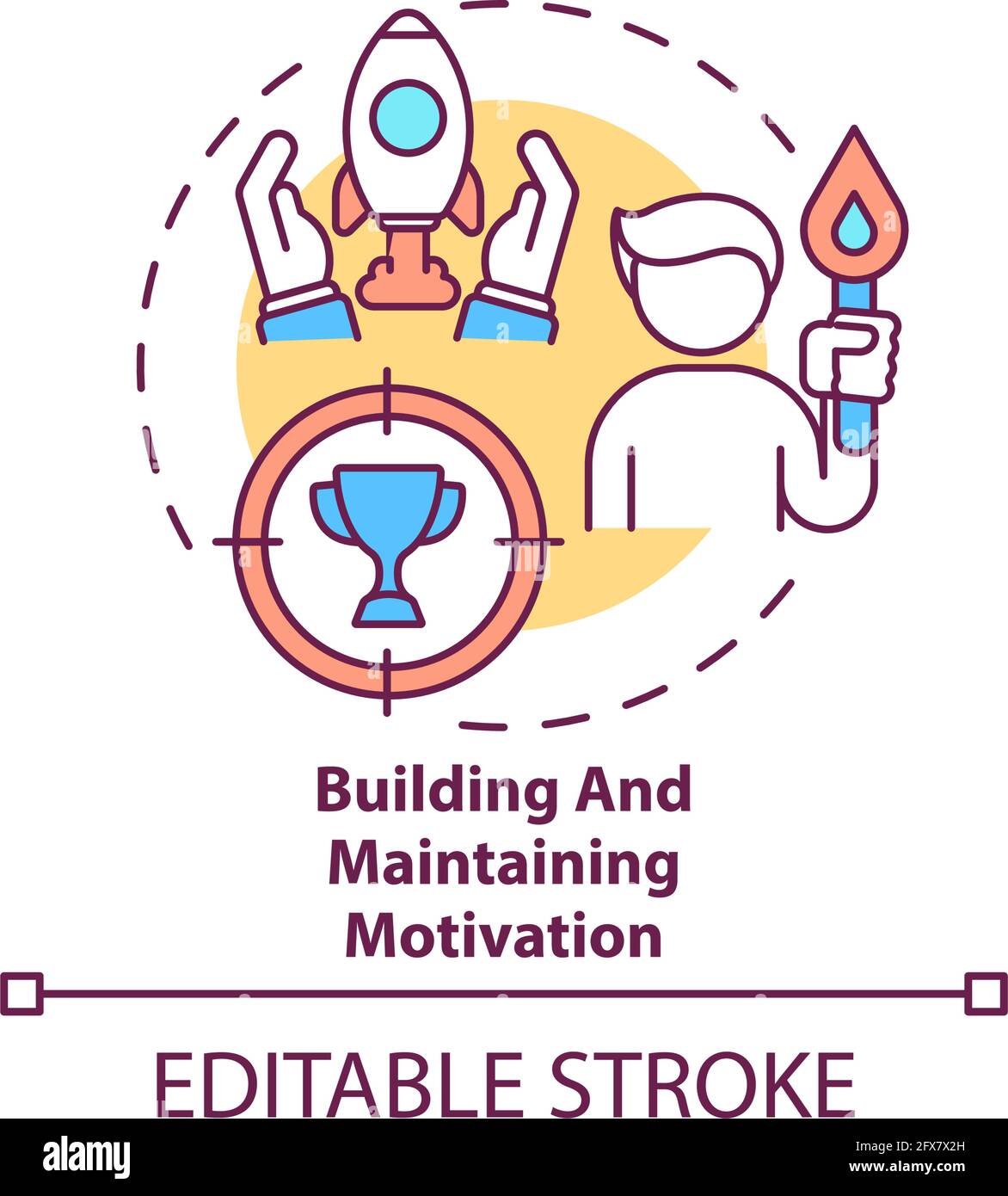 Building and maintaining motivation concept icon Stock Vector Image ... Building and maintaining motivation concept icon Stock Vector Image ...