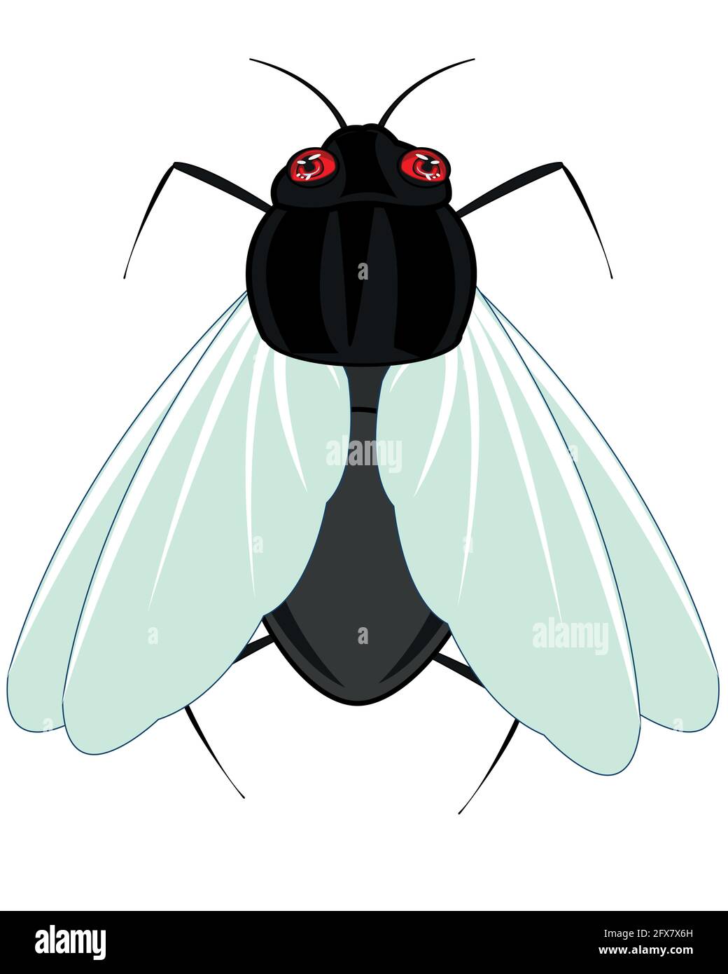 Vector illustration of the cartoon bad insect fly Stock Vector Image ...