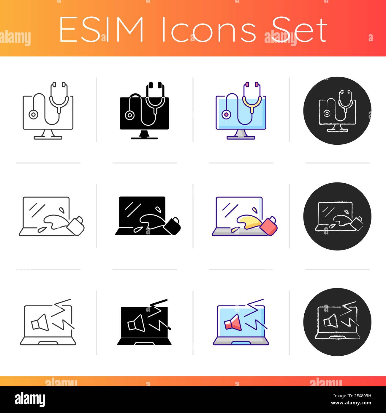 Electronics repair web icons Stock Vector Images - Alamy