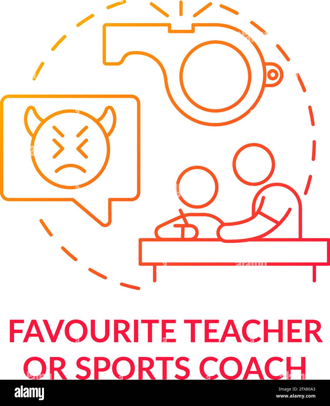 Favourite teacher and sports coach concept icon Stock Vector Image ...
