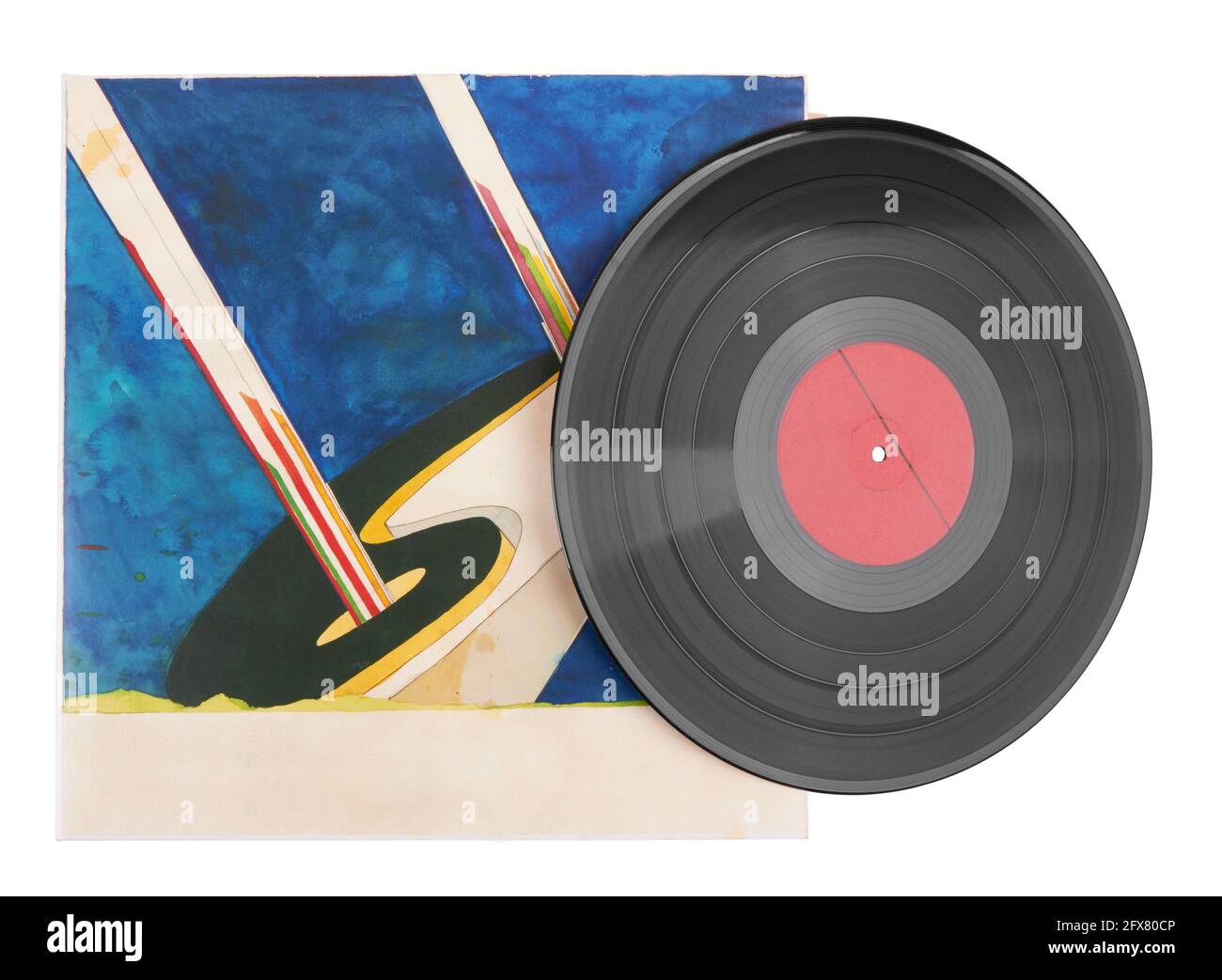 Pile of old vinyl records isolated on white background Stock Photo - Alamy