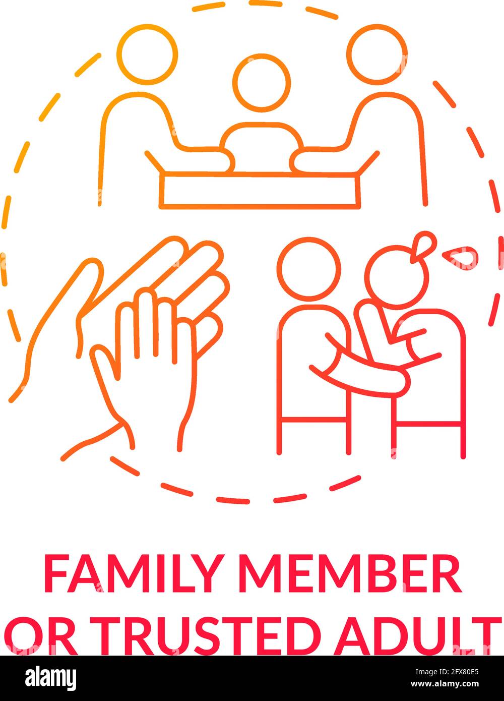 Family member and trusted adult concept icon Stock Vector Image & Art ...