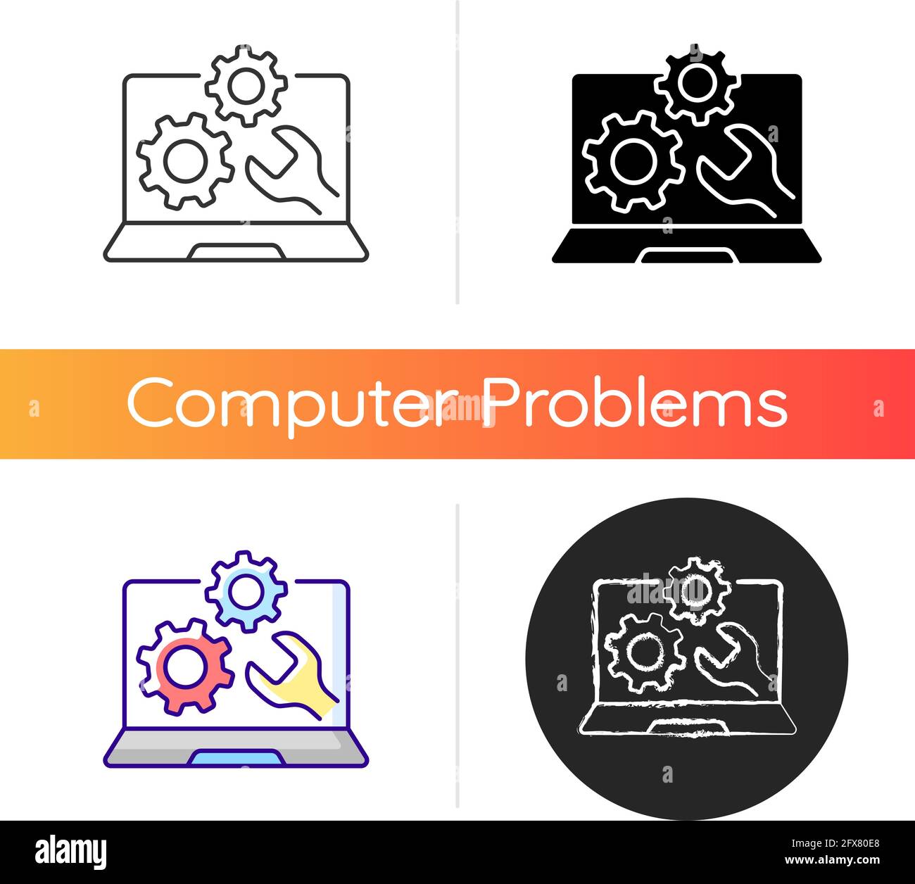 Computer repair service icon Stock Vector Image & Art - Alamy