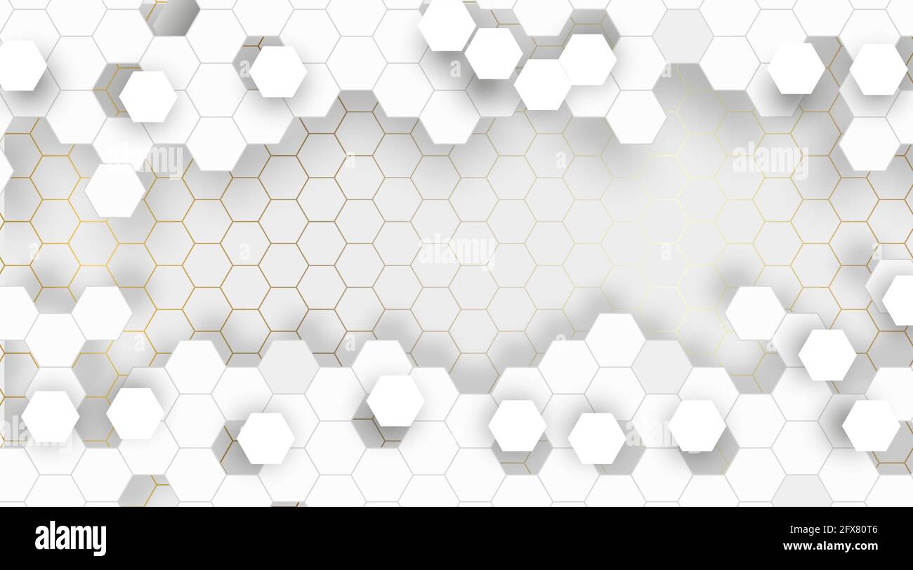 White abstract hexagonal background. Vector illustration Stock Vector ...