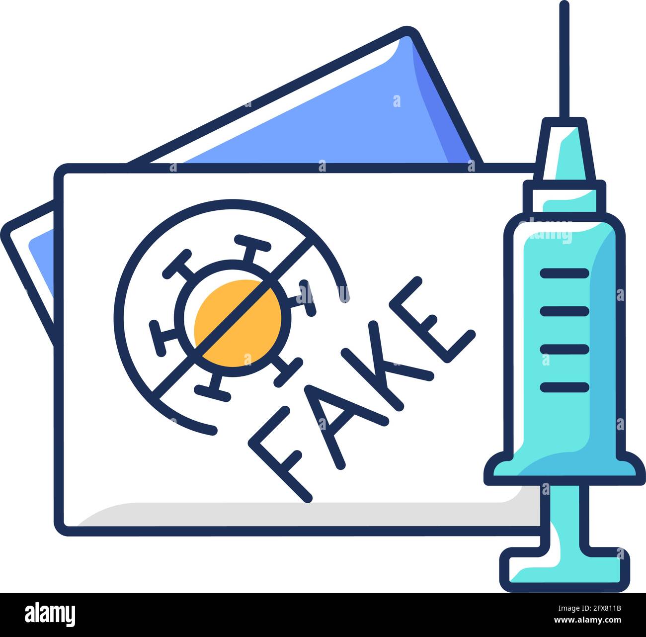 False vaccine card Stock Vector Images - Alamy